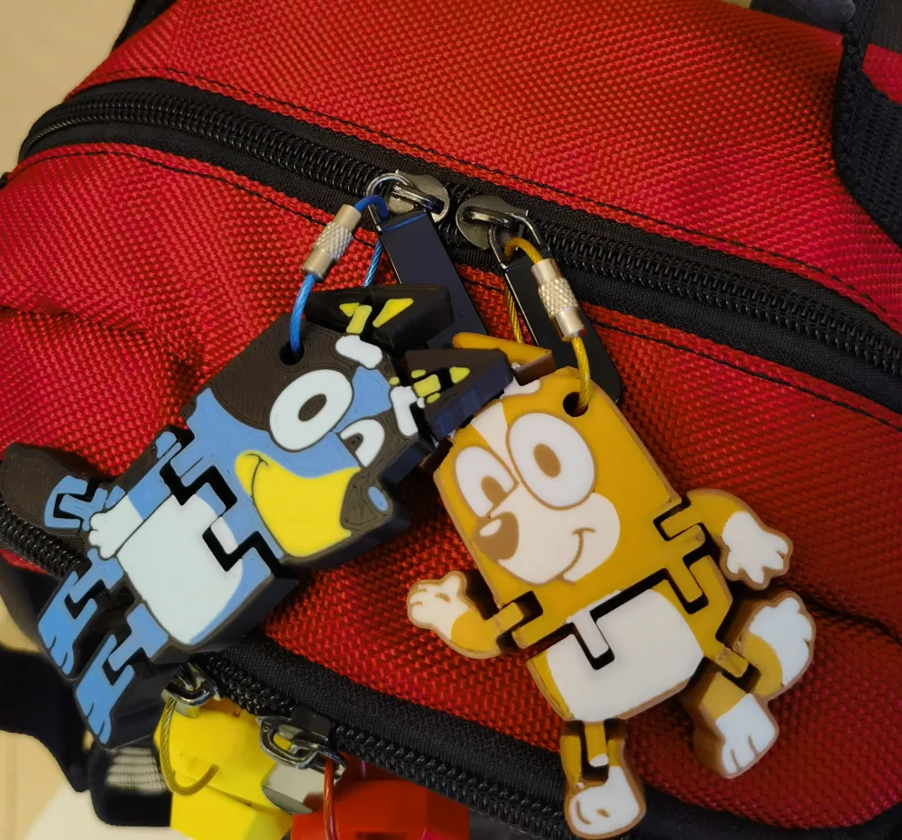 Bluey/Bingo Keychains Articulated by BigBadChicken MakerWorld: Download ...