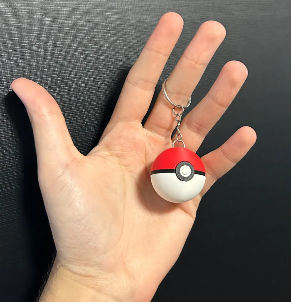 Pokeball Keychain - Free 3D Print Model - MakerWorld