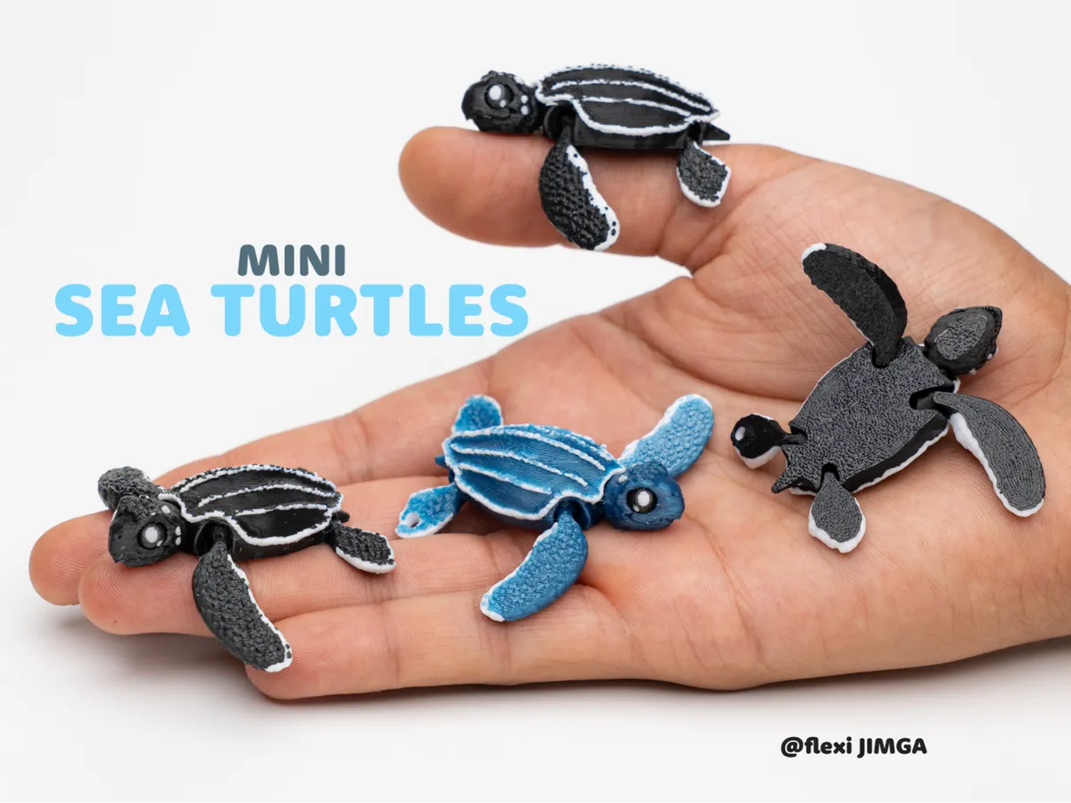 Mini Flexi Schildkröte | Schlüsselanhänger-Version – Kostenloses 3D ...