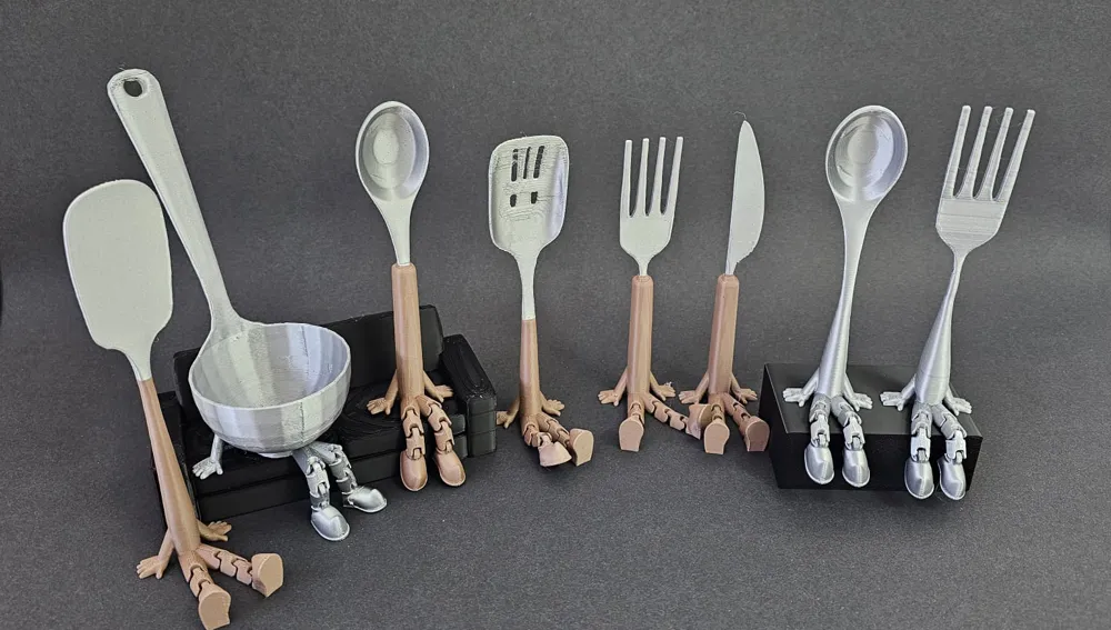 Articulated Flexi Spoon Buddy v2 by Ireality - MakerWorld
