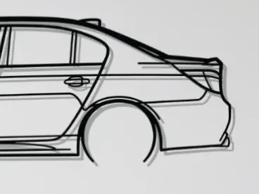 BMW M5 E60 Silhouette by ObalenyRizecekMakerWorld: Download Free 3D Models