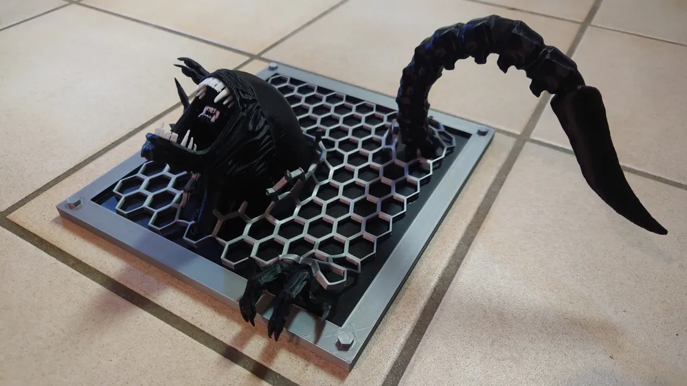 Alien Xenomorph Air Vent Wall Decoration - Free 3D Print Model - MakerWorld