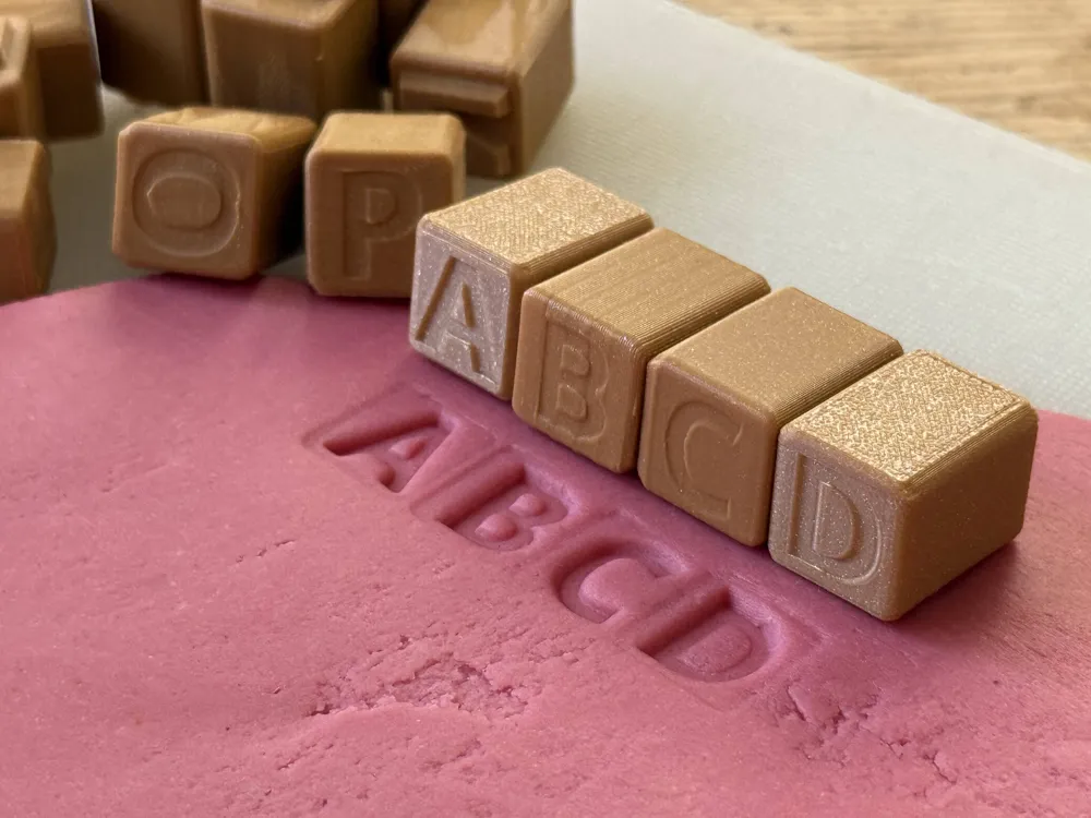 Alphabet Stamps - Free 3D Print Model - MakerWorld