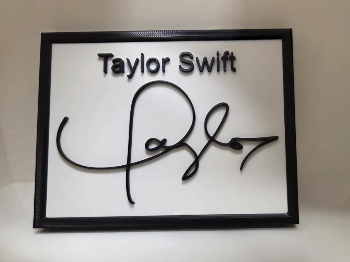 Decoración 3D de Escritorio o Pared con Autógrafo de Taylor Swift ...