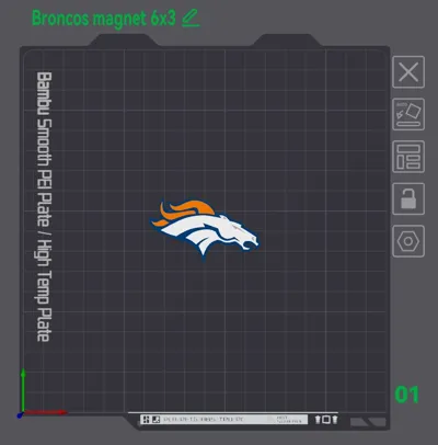Denver Broncos - Embossed Fridge Magnet by svensonMakerWorld: Download ...