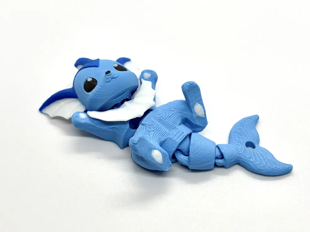 Pokemon Cute Vaporeon Flexy - Articulated Keychain - Free 3D Print ...