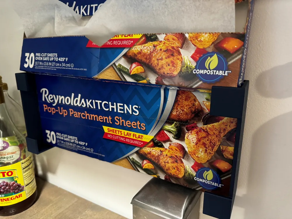 Wall Mount for Two Boxes of Pop-Up Parchment Paper Sheets - Free 3D ...