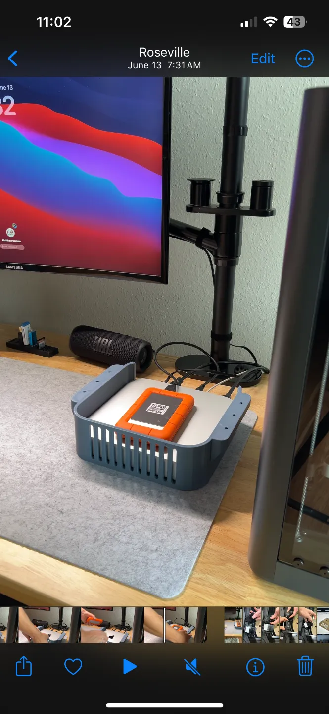 Mac Mini Desk Mount by Matthew Carlsen - MakerWorld