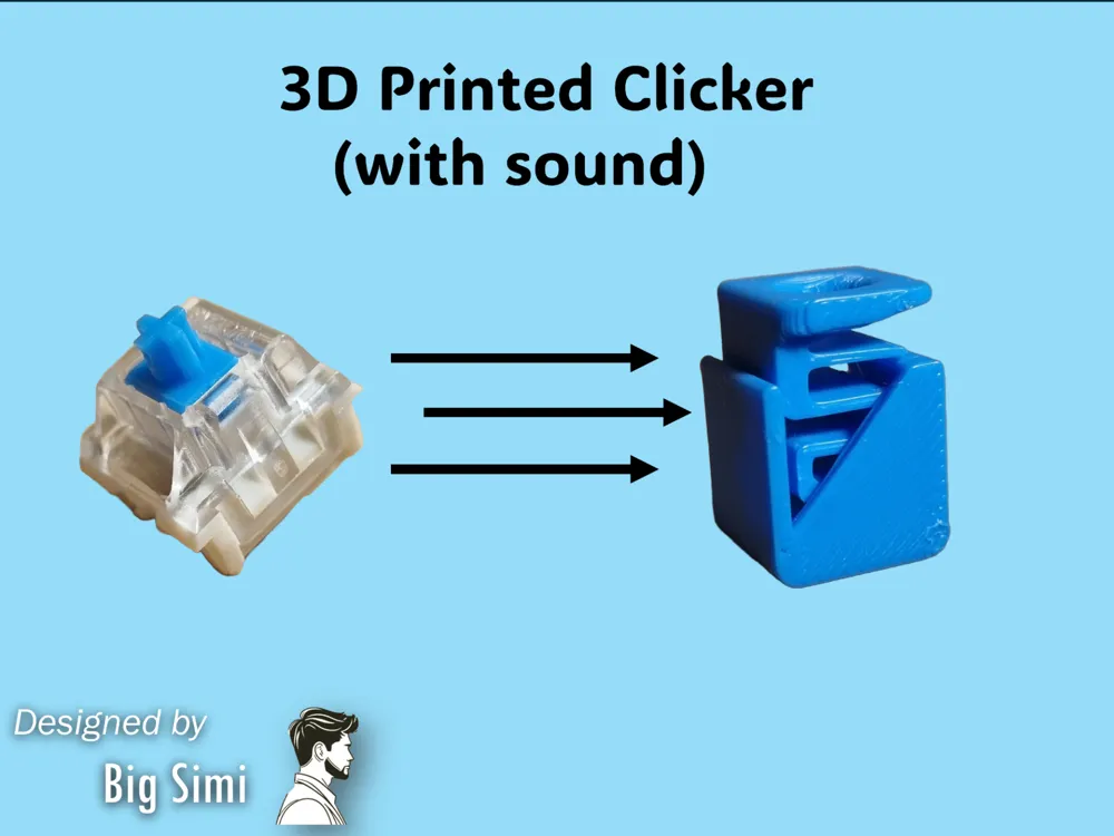 3D Printed Clicker (with sound) - Free 3D Print Model - MakerWorld