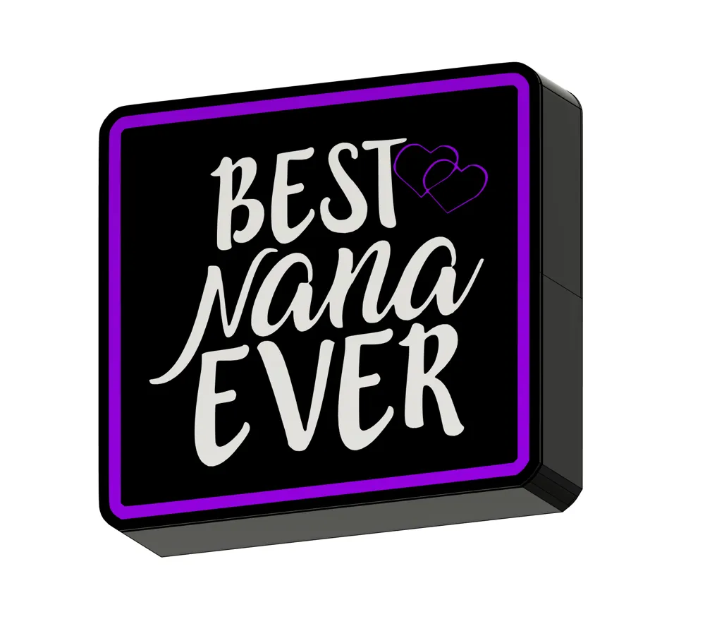 Best Nana Ever LED Lamp - Free 3D Print Model - MakerWorld