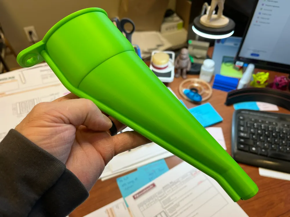 Offset 250mm Funnel with Breather Tube - Free 3D Print Model - MakerWorld