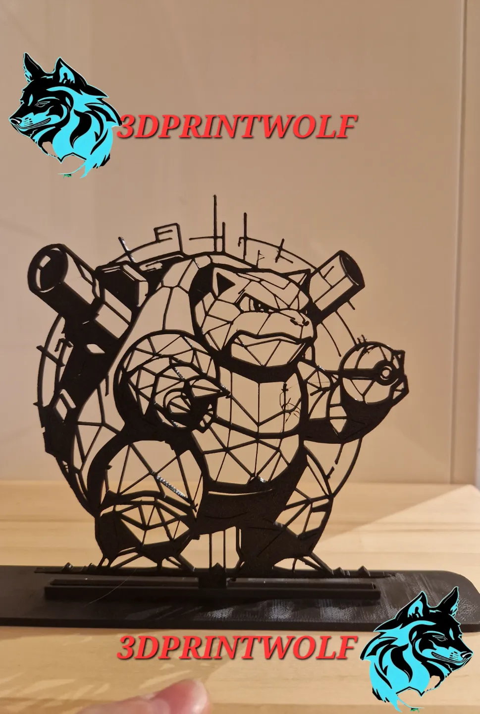Low Poly Geometric Blastoise - Pokemon ball V.1 by 3DPrintWolf - MakerWorld