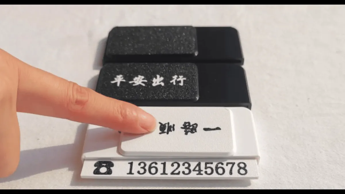 Temporary parking number plate, editable number, slide to open - Free ...