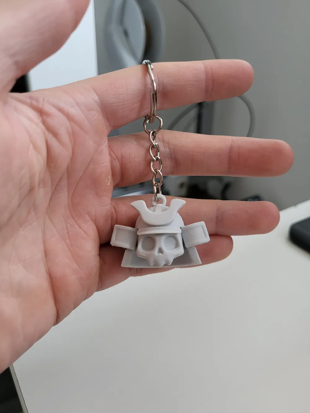 Cute Samurai / Skull Keychain - Free 3D Print Model - MakerWorld