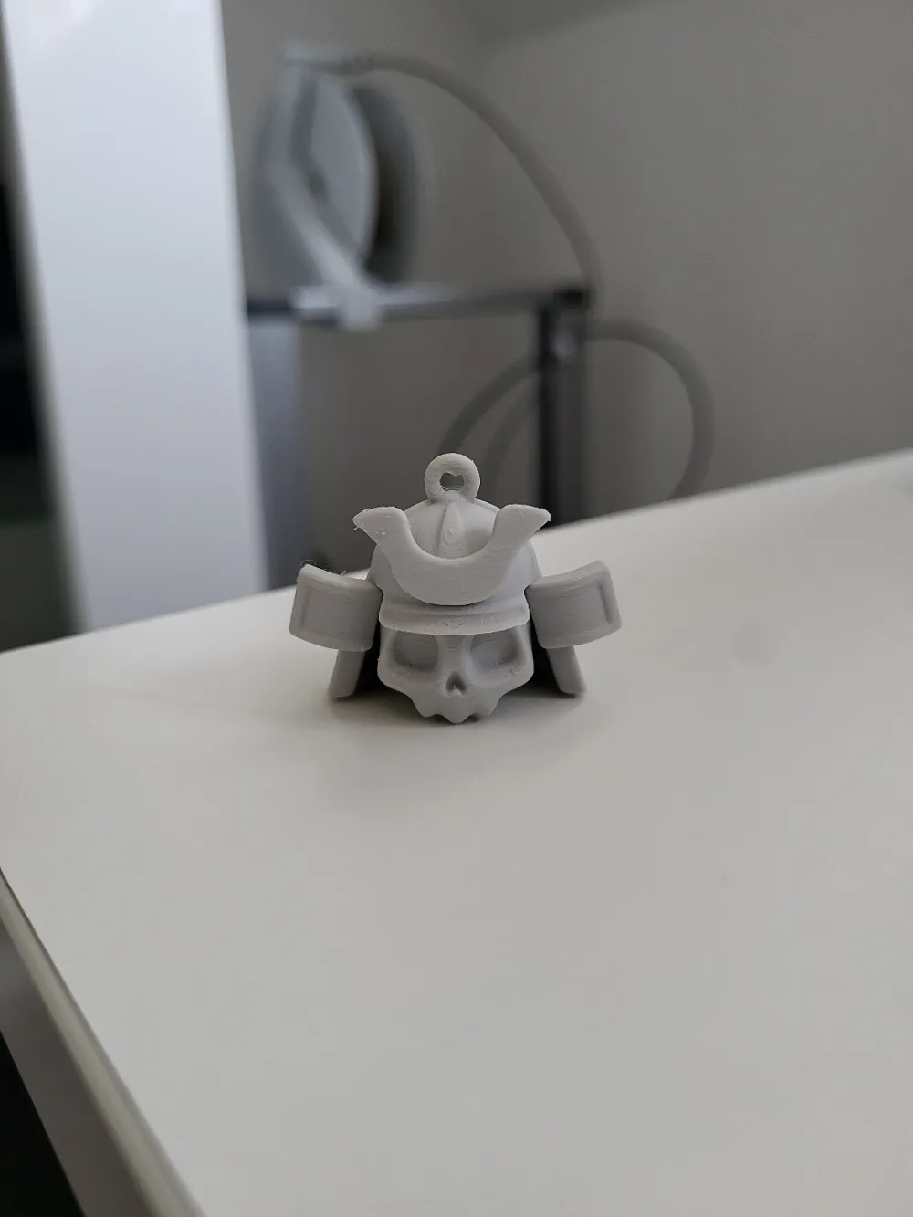 Cute Samurai / Skull Keychain - Free 3D Print Model - MakerWorld