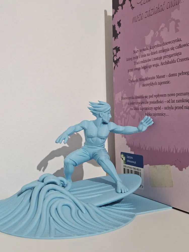 BookEnd – Surfing Bookend - Free 3D Print Model - MakerWorld