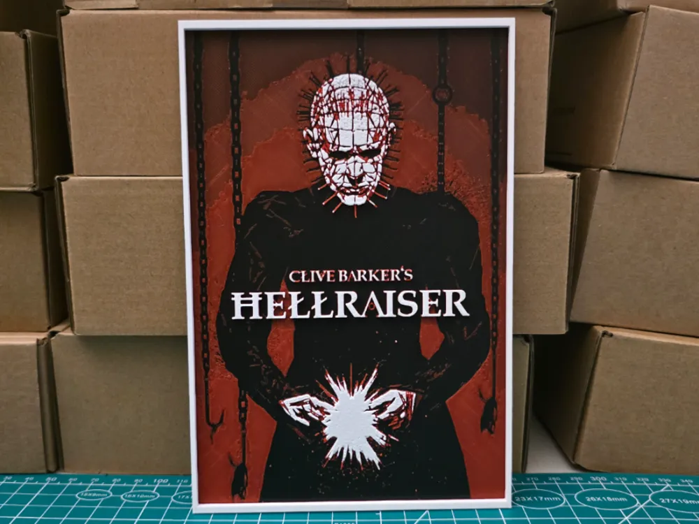Hellraiser Movie Poster - Hueforge Art by Lumpy3D MakerWorld: Download ...