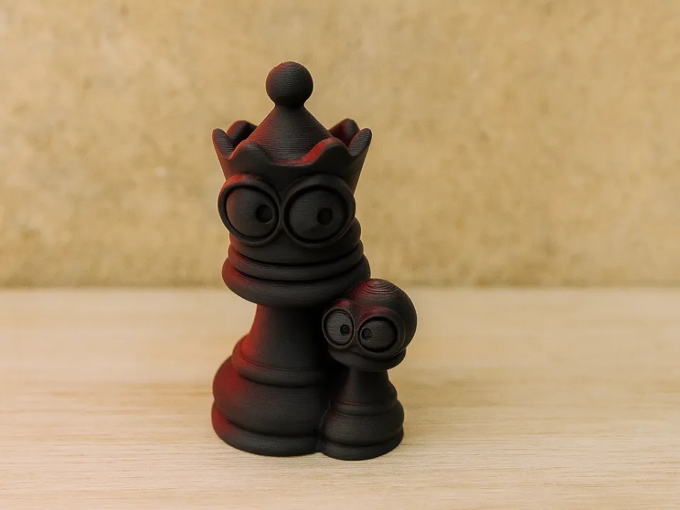 Chess Queen with Googly Eyes - Free 3D Print Model - MakerWorld