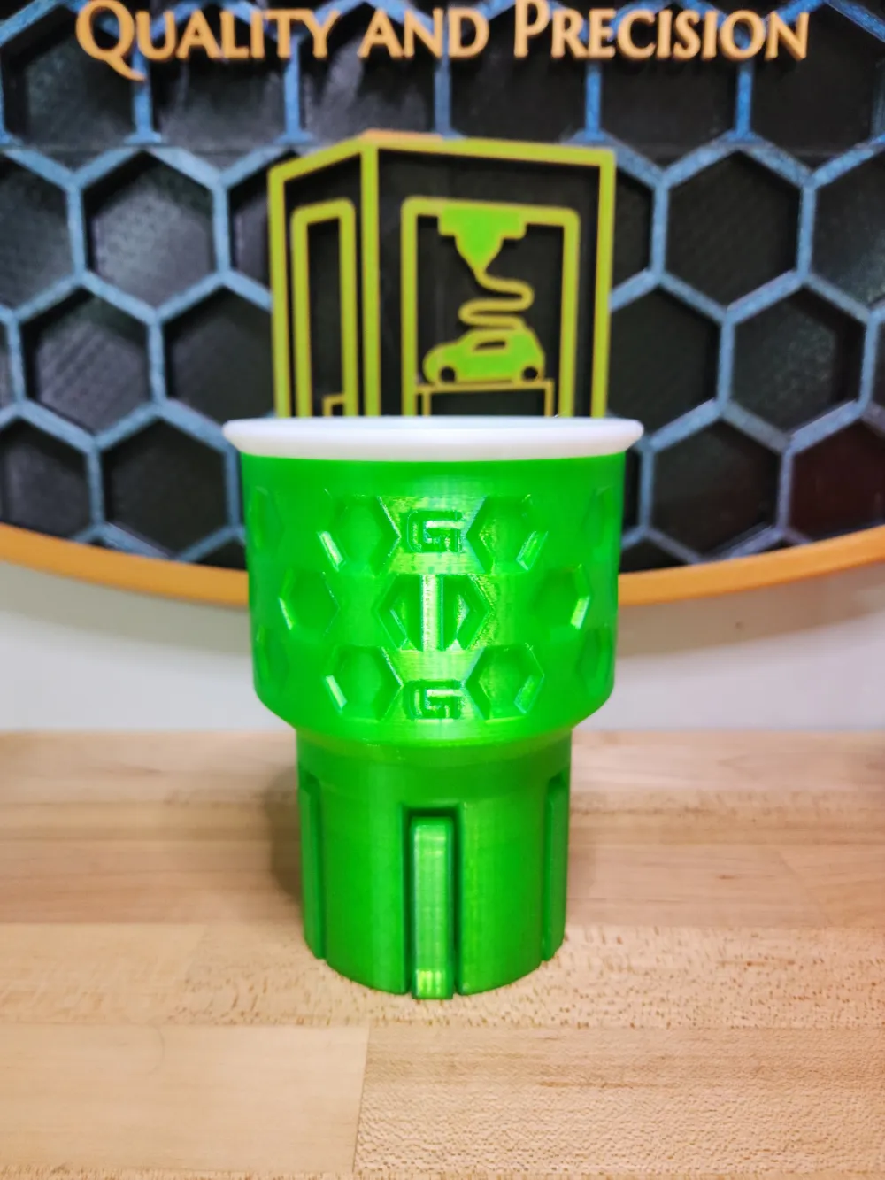 Locking Cup Holder Adapter (Print In Place) by GLOW3D - MakerWorld