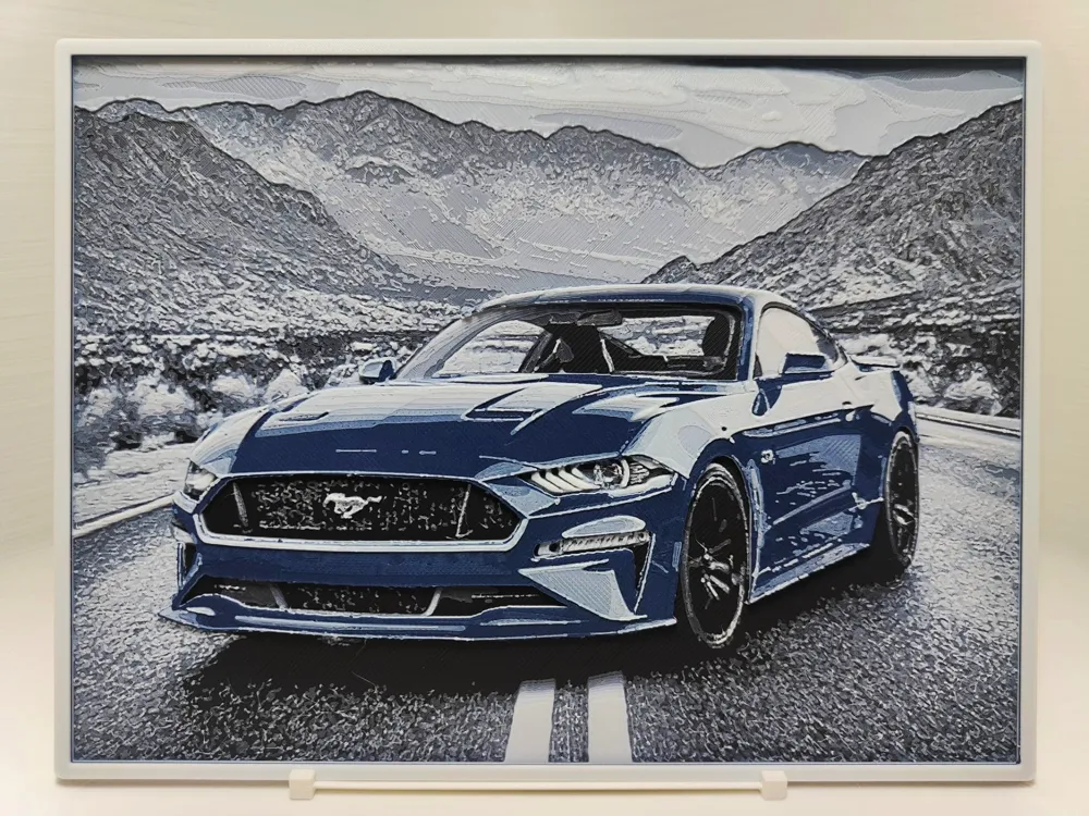 Ford Mustang - Hueforge by BeaN - MakerWorld