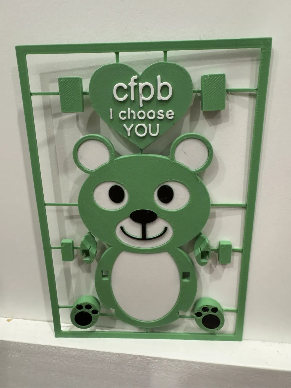 CFPB Valentine's Day Bear Card - Free 3D Print Model - MakerWorld