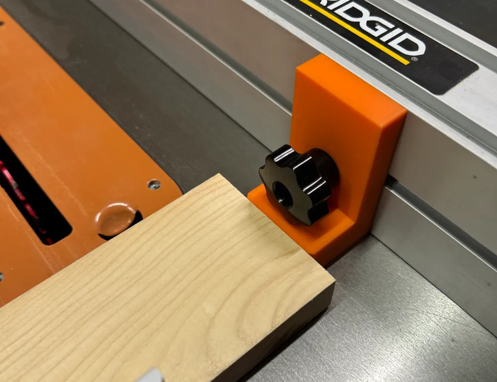 Ridgid Table Saw Fence Stop Block by DamianB2 - MakerWorld