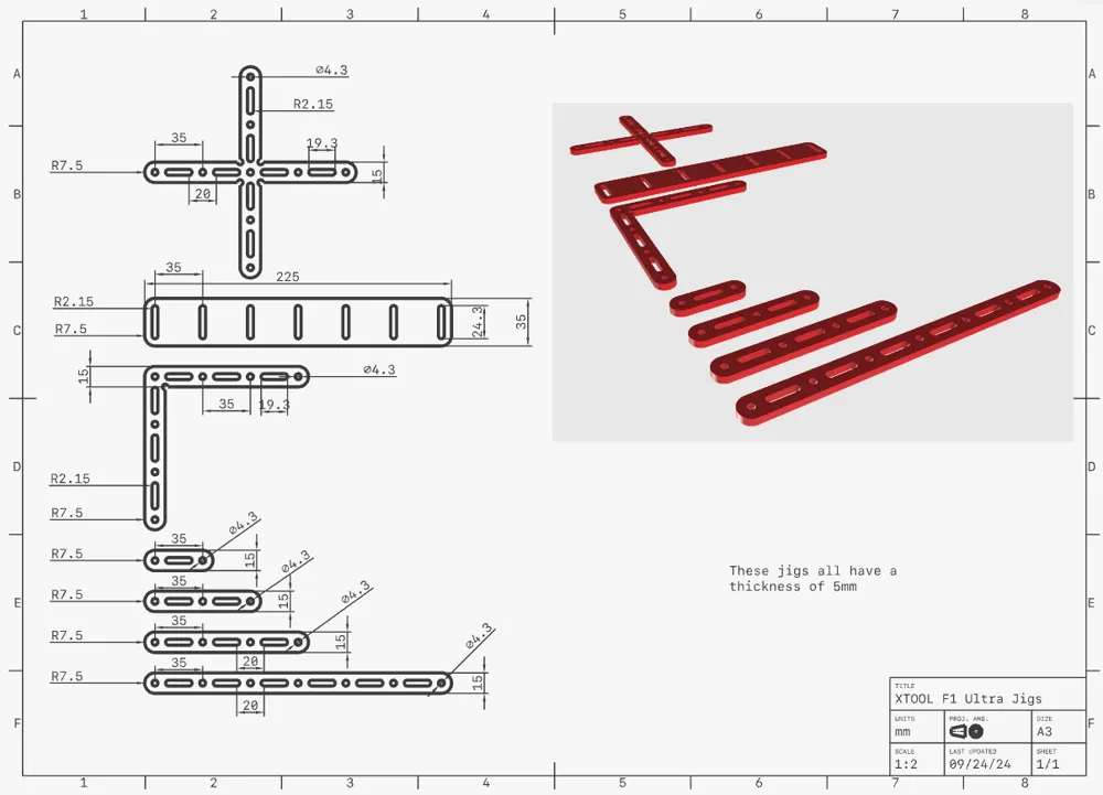 XTOOL F1 Ultra Jigs by CaptainBackfire MakerWorld: Download Free 3D Models