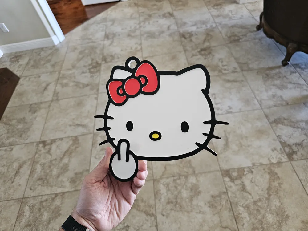 Hello Kitty Bad Kitty - Free 3D Print Model - MakerWorld
