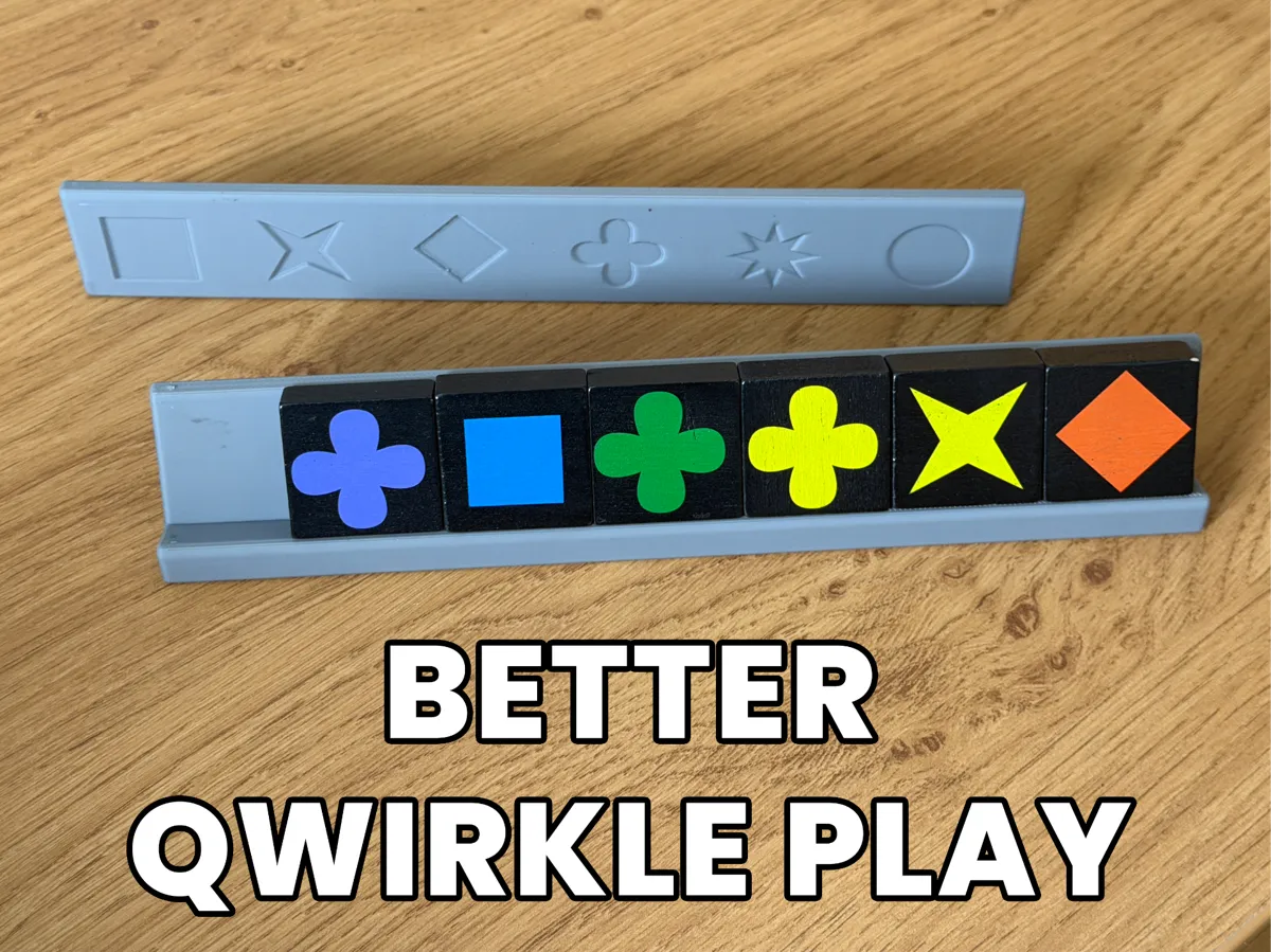 V2 Qwirkle Tile Rack – Angled Holder for Easy Play - Free 3D Print ...
