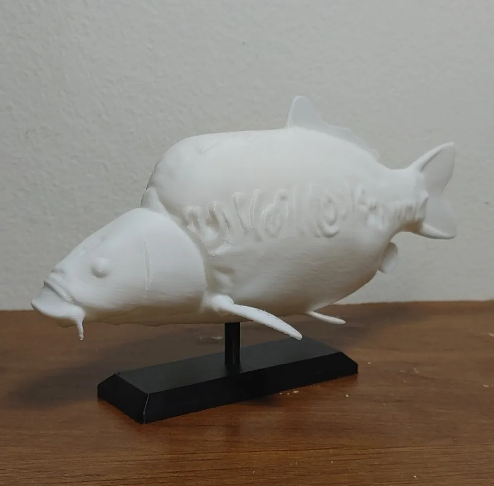 Carp Fish Mount (Mirror) by Fish Prints MakerWorld: Download Free 3D Models