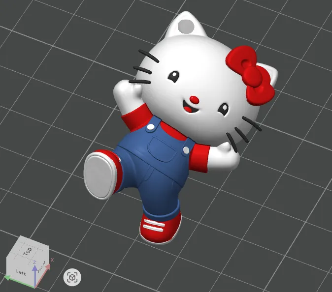 Cute Hello Kitty Keychain | Multi-Color AMS - Free 3D Print Model ...