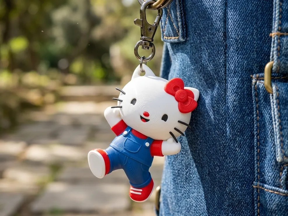 Cute Hello Kitty Keychain | Multi-Color AMS - Free 3D Print Model ...