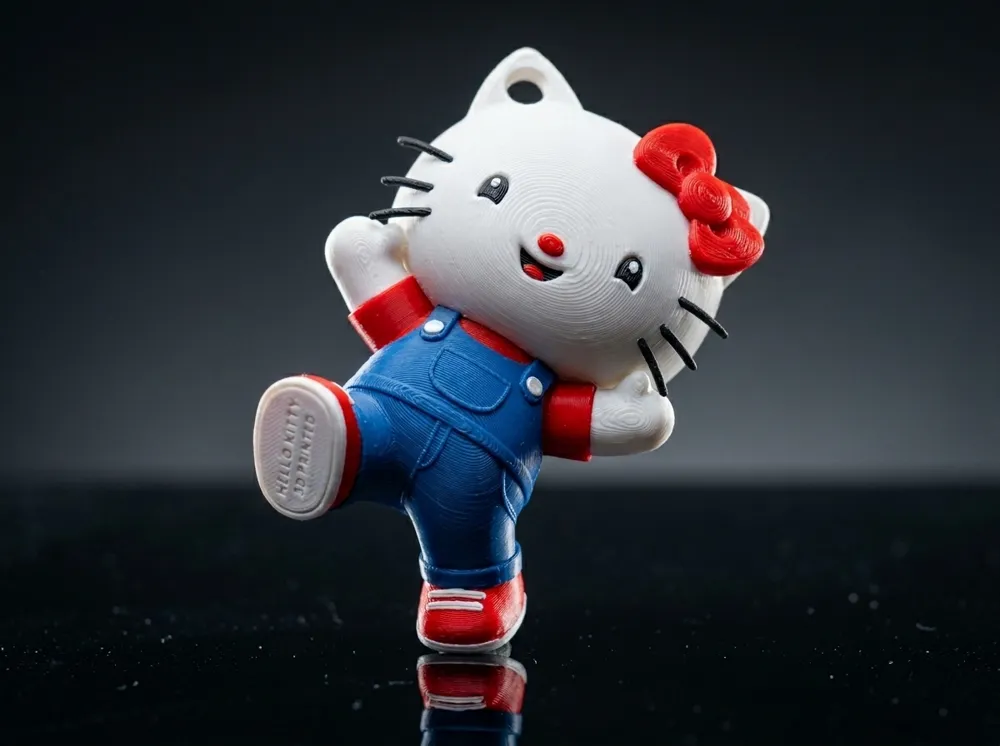 Cute Hello Kitty Keychain | Multi-Color AMS - Free 3D Print Model ...