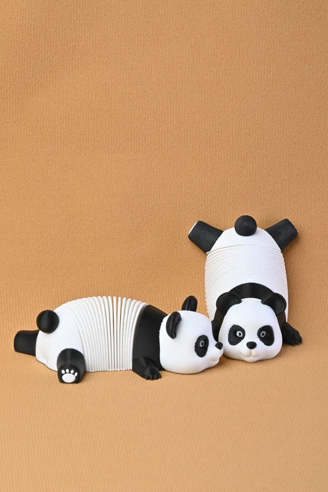 Spring Panda Fidget Toy (no supports) by andy MakerWorld: Download Free 3D Models
