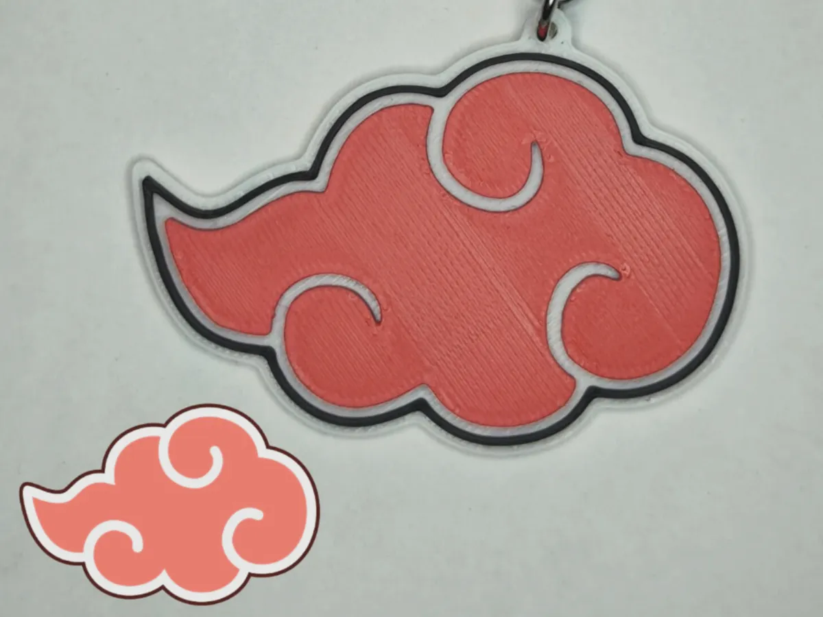 Naruto Keychain - Akatsuki Cloud - Free 3D Print Model - MakerWorld