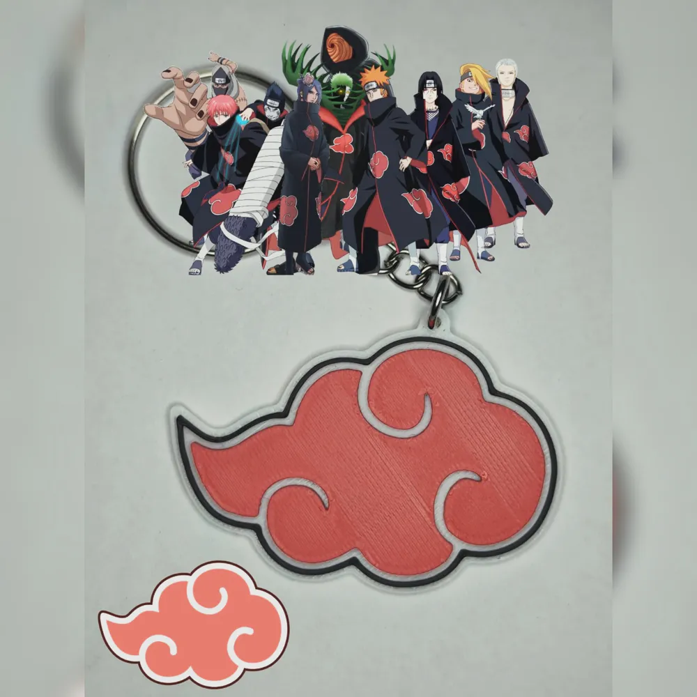 Naruto Keychain - Akatsuki Cloud - Free 3D Print Model - MakerWorld