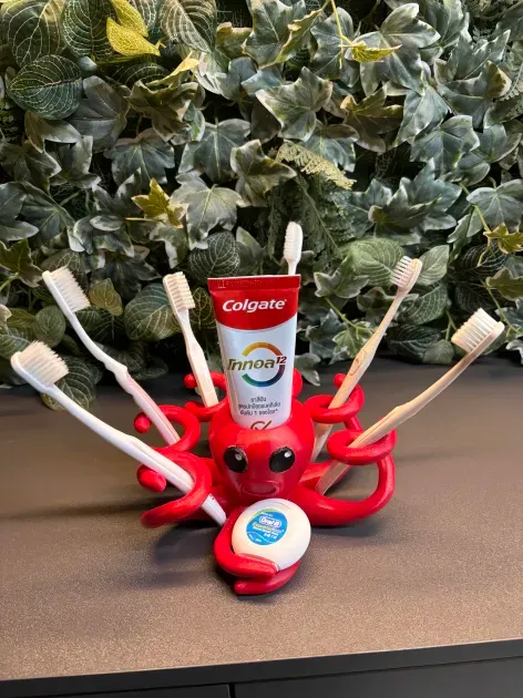 Octopus toothbrush holder by Nine - MakerWorld