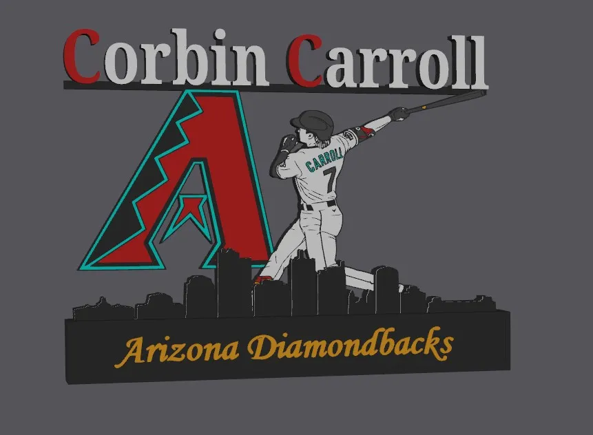 MLB - Arizona Diamondbacks Corbin Carroll Swing! - Free 3D Print Model ...