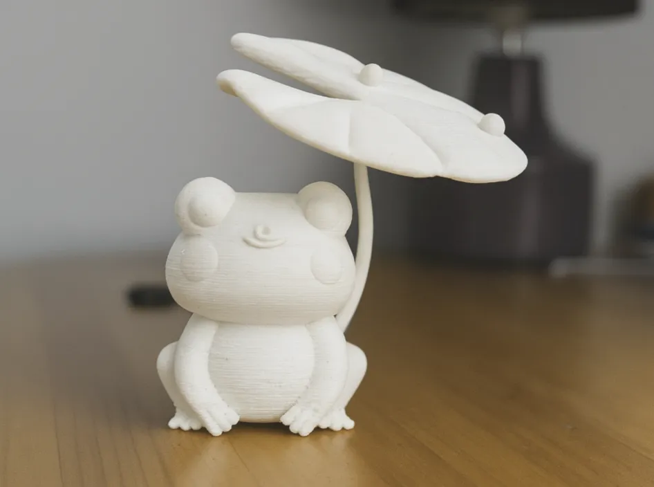 Frog with Umbrella Figurine (AMS) - Free 3D Print Model - MakerWorld