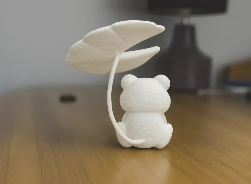 Frog with Umbrella Figurine (AMS) - Free 3D Print Model - MakerWorld