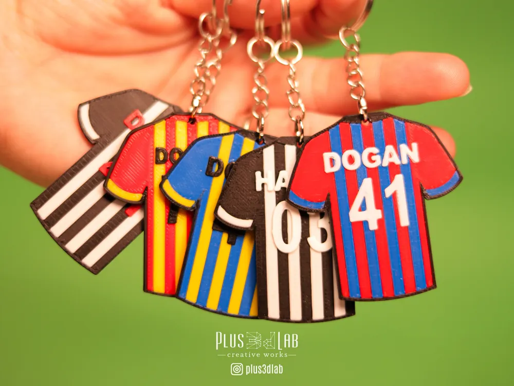 Customizable Fan Jersey Keychain - Free 3D Print Model - MakerWorld