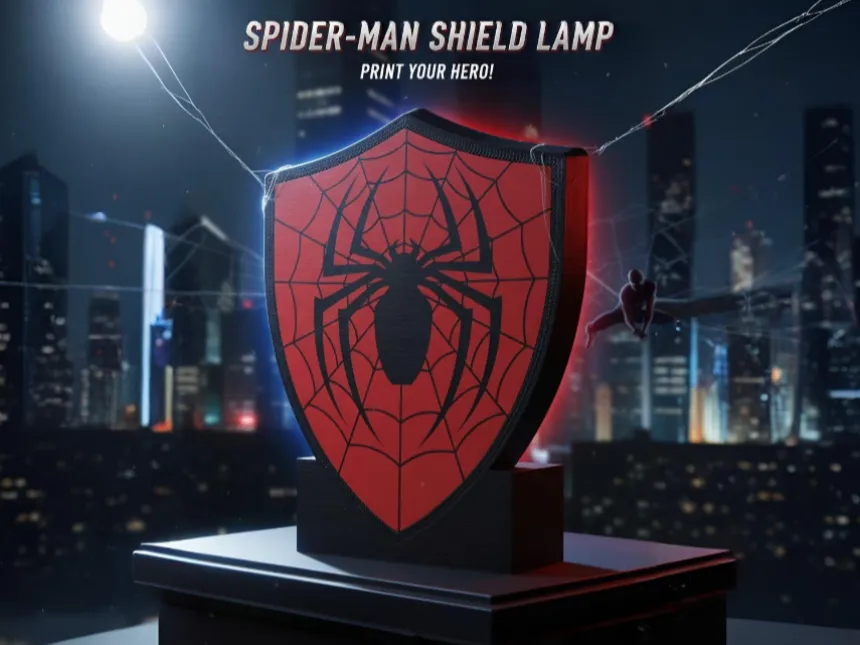 Spiderman Shield Lightbox by Minators MakerWorld: Download Free 3D Models