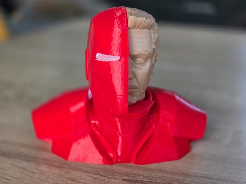 Ironman and Tony Stark half face model by 3Dcrabi MakerWorld: Download ...