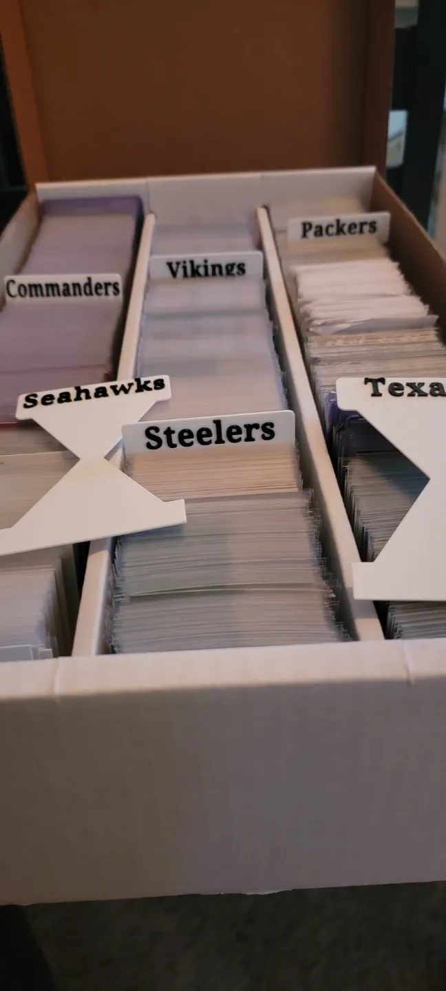 NFL Football Trading Card Dividers (All Teams) by Ronzo MakerWorld ...