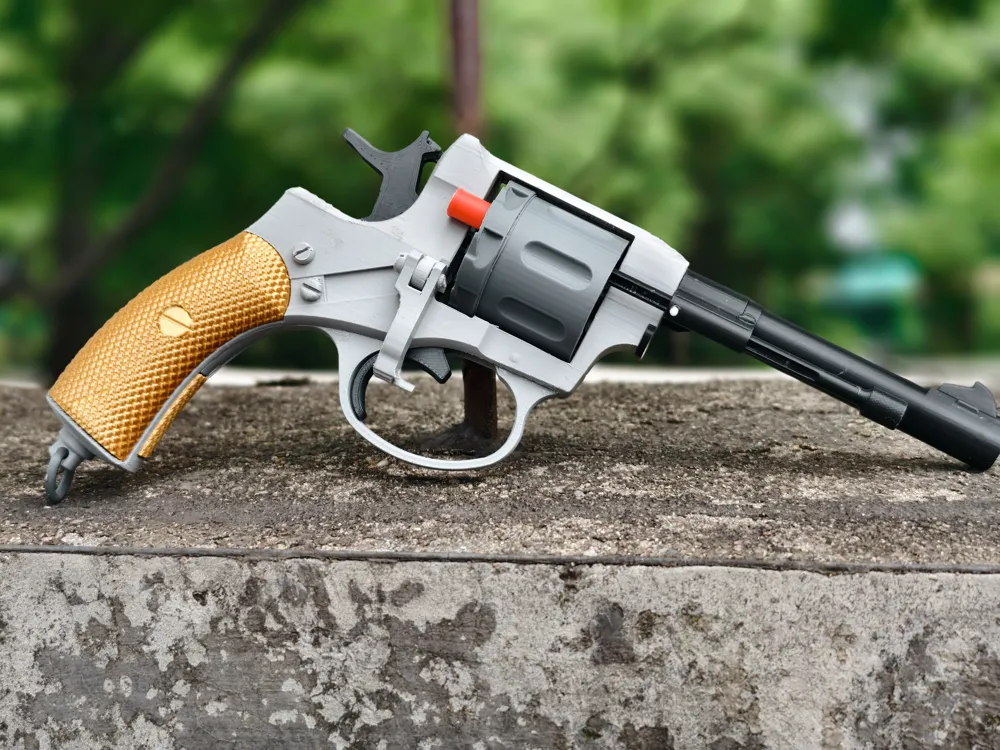 Nagant M1895 Classic Revolver WW2 Fidget Toy by 补补觉去 MakerWorld ...