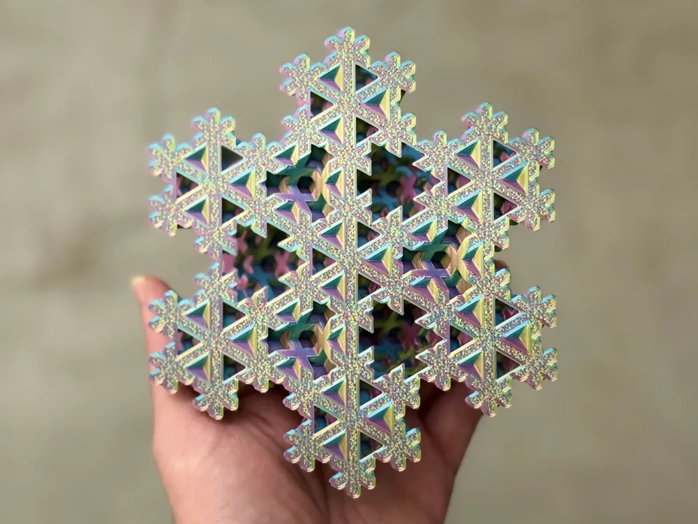 Mosely Snowflake Fractal | Level 3 - Free 3D Print Model - MakerWorld