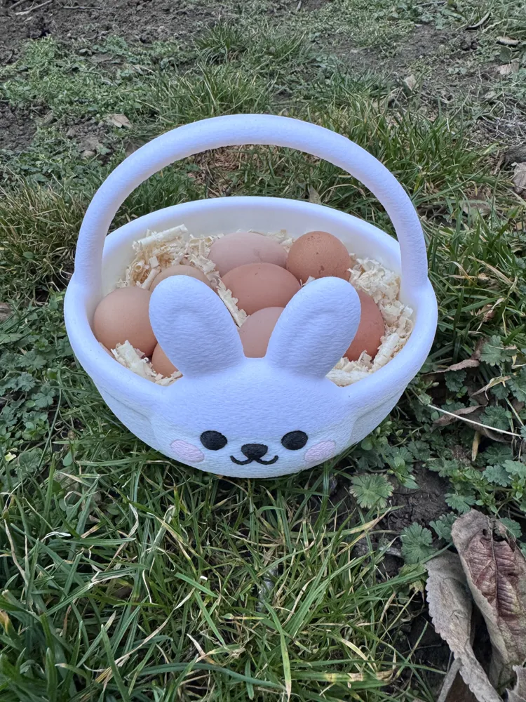 Bunny Easter Basket - Free 3D Print Model - MakerWorld