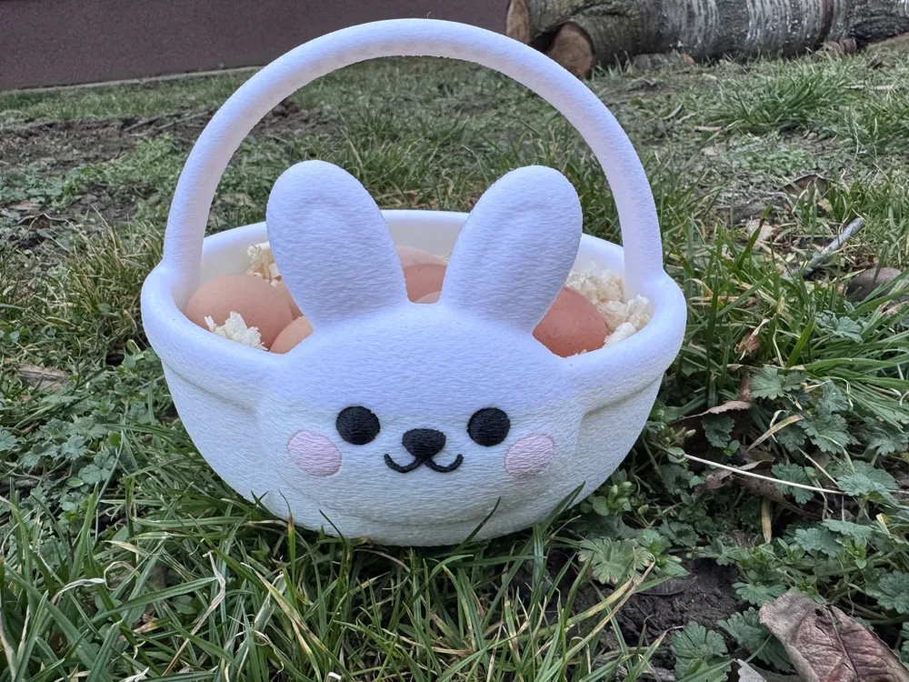 Bunny Easter Basket - Free 3D Print Model - MakerWorld