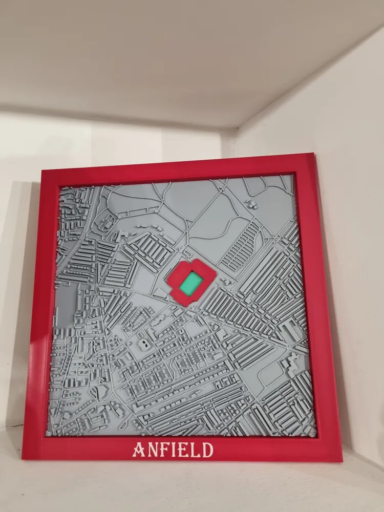 3D Map of Liverpool featuring Anfield Stadium by cbn.3d MakerWorld ...