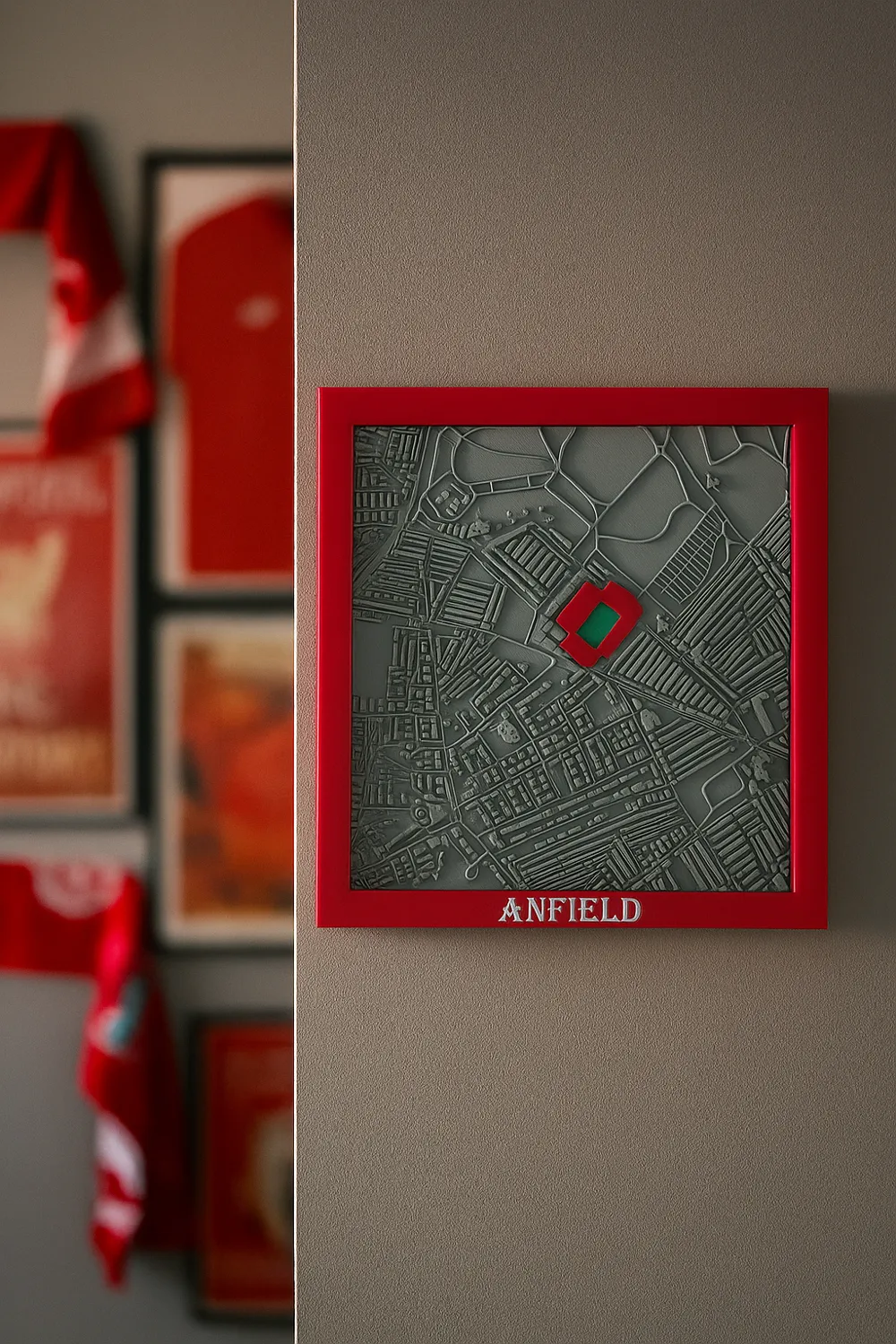 3D Map of Liverpool featuring Anfield Stadium - Free 3D Print Model ...
